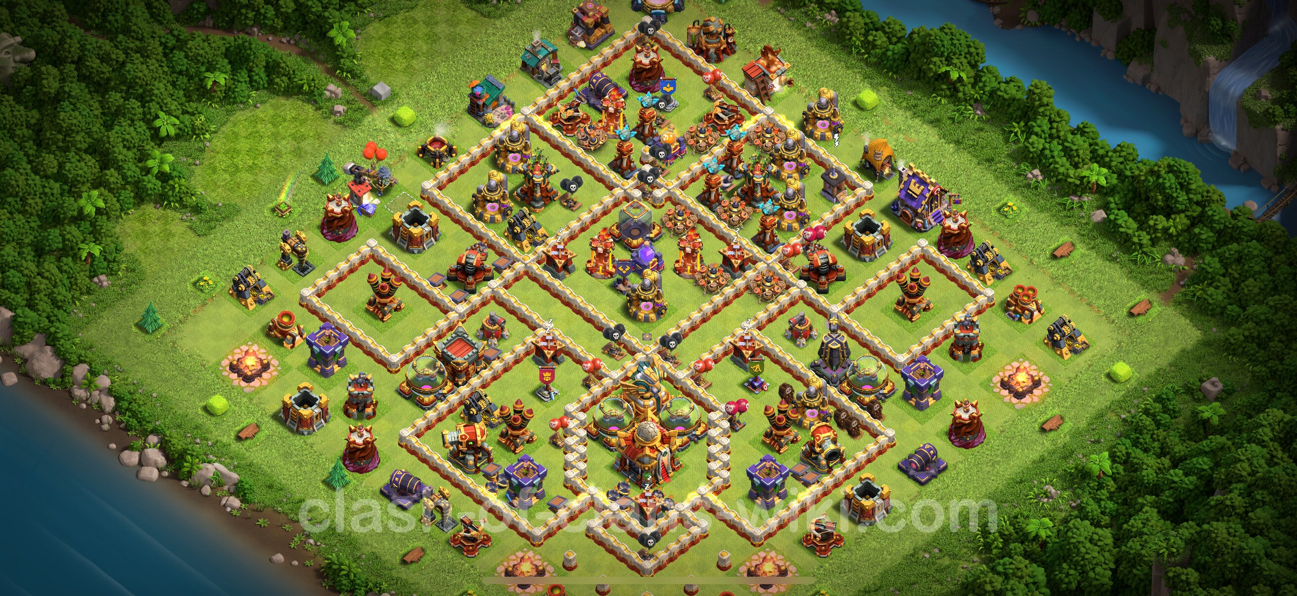 Расстановка базы ТХ 16 для набора кубков Скопировать - Clash of Clans ...