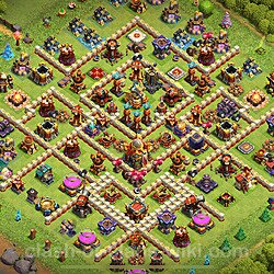 Best TH16 Trophy/Defense Base Layouts with Links 2025 - Copy Town Hall ...