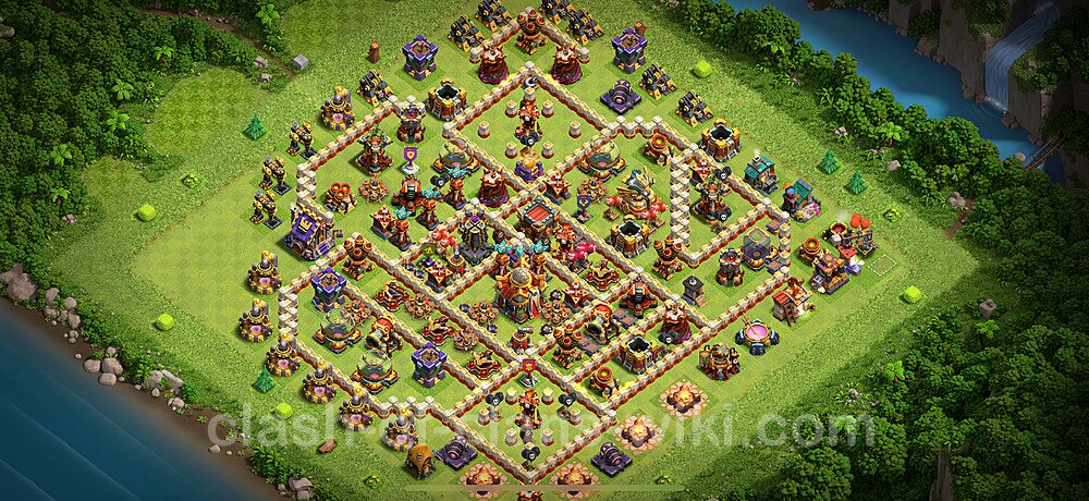 Die Anti 3 Sterne Base Rathaus Level 16 + Link - COC Clash of Clans ...