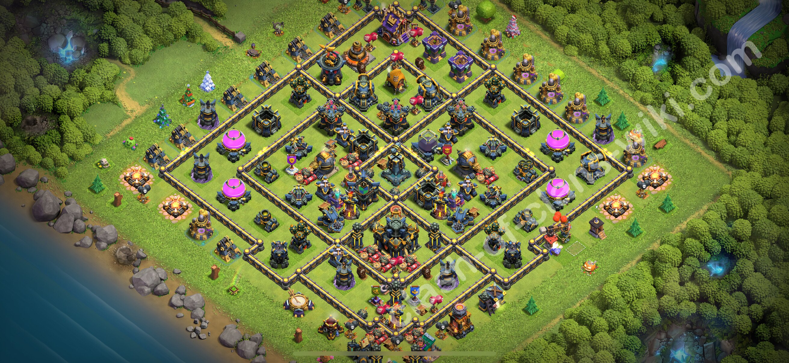 Farming Base TH17 with Link, Anti 3 Stars - Clash of Clans 2025 - Town ...