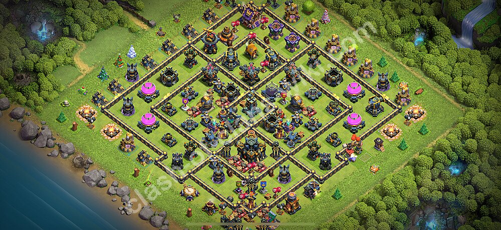 Farming Base TH17 with Link, Anti 3 Stars - Clash of Clans 2025 - Town ...