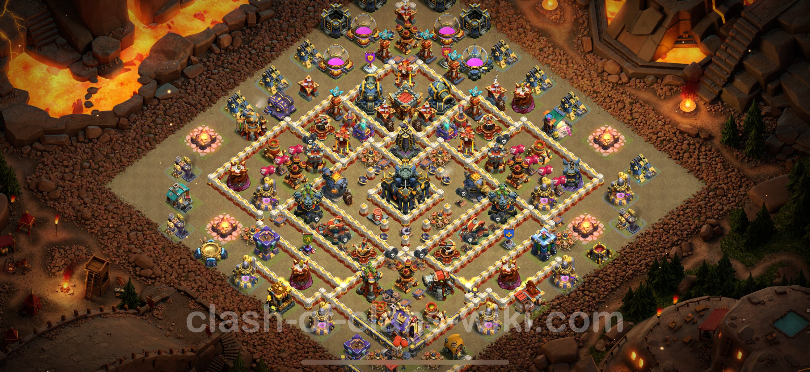 Die Anti 2 Sterne War Base RH17 + Link - COC Kriegsbase Rathaus Level ...