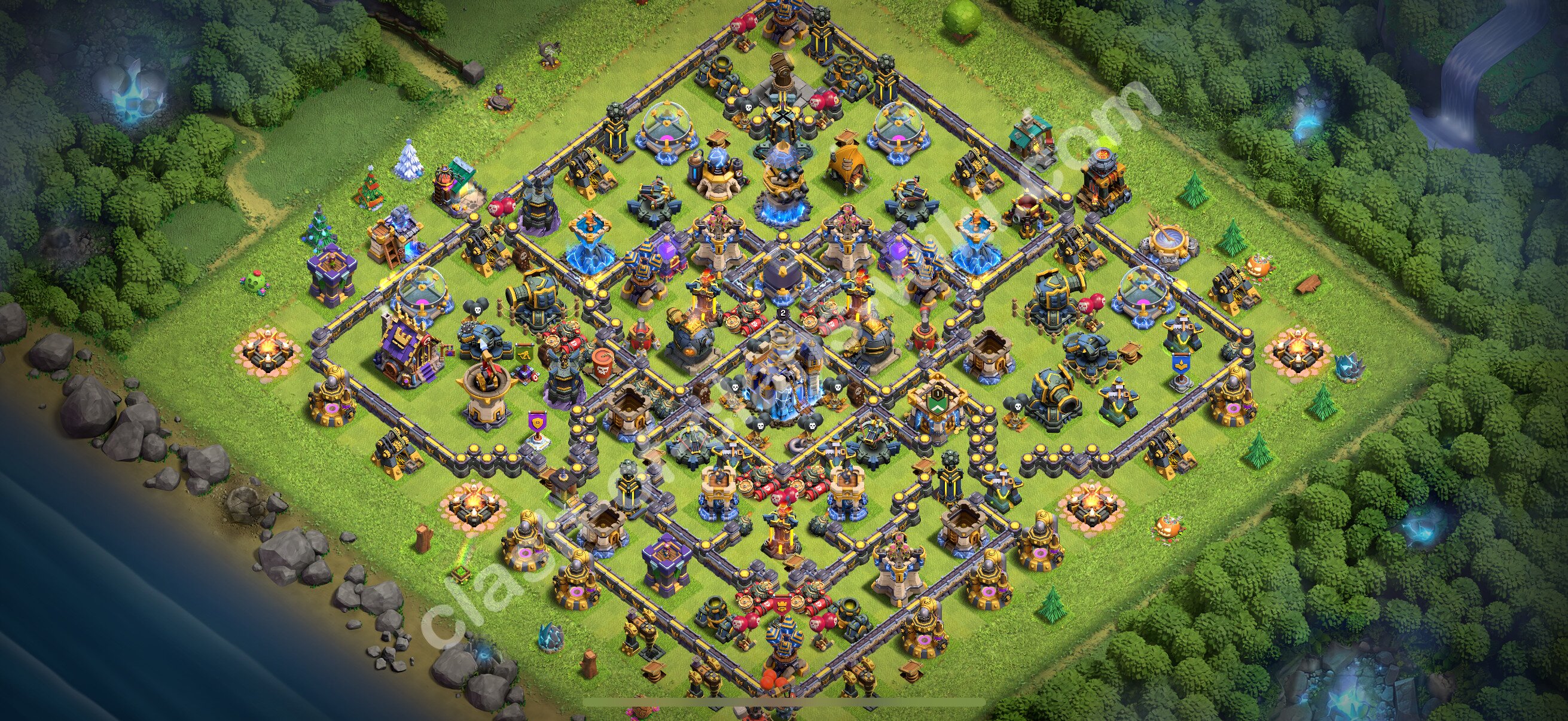 Die Anti 2 Sterne Base Rathaus Level 18 + Link, Legend League - COC ...