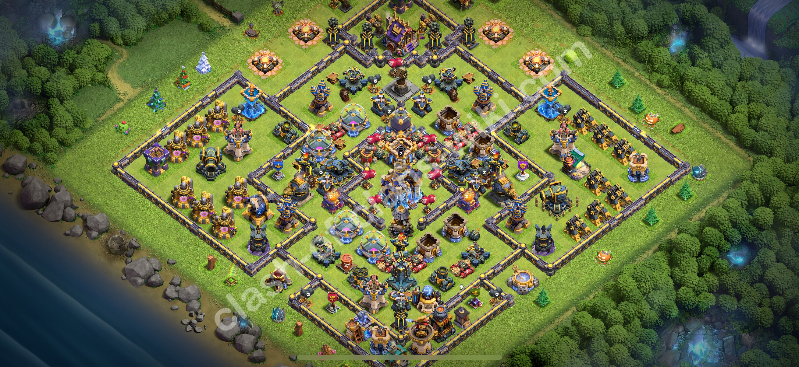 Gute Farm Base Rathaus Level 18 + Link, Anti 3 Sterne, Hybrid - COC ...