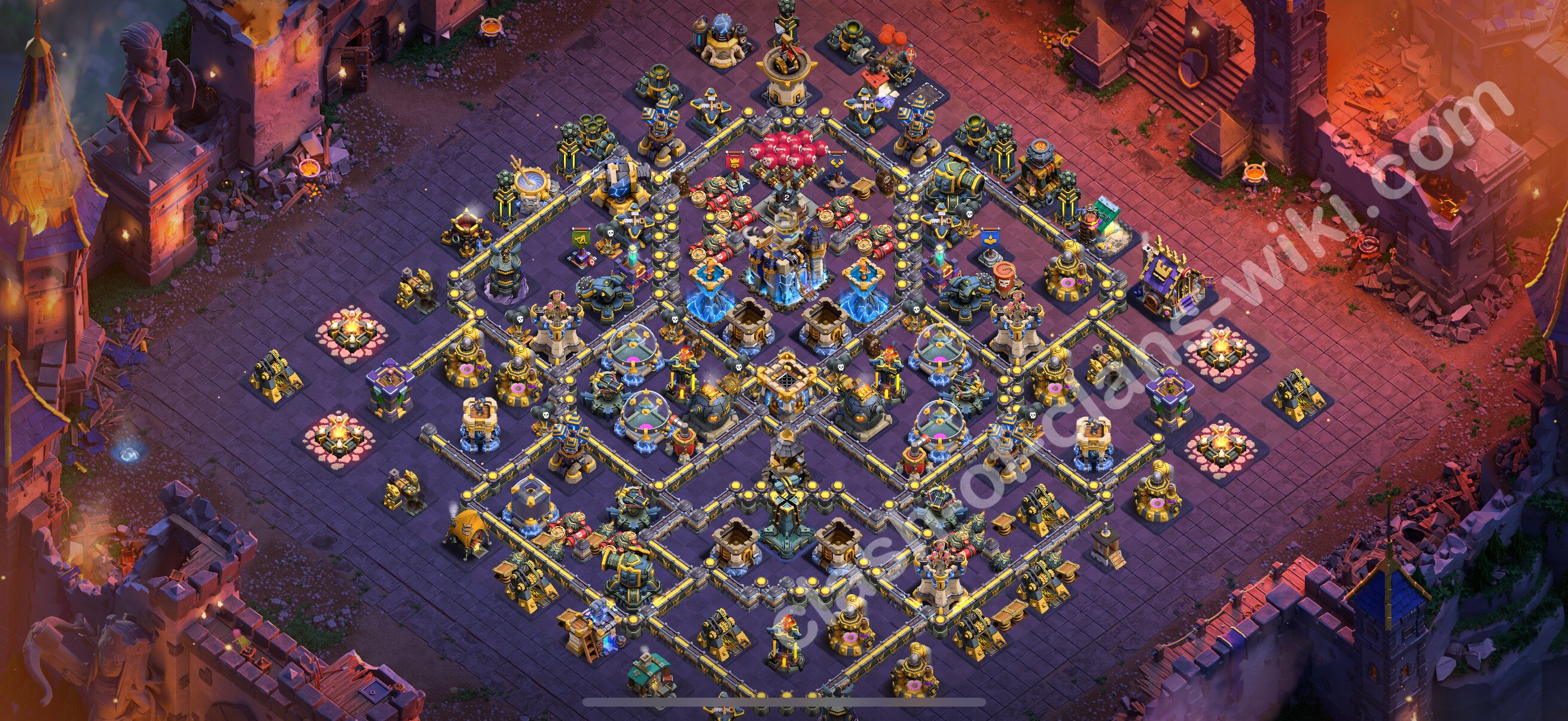 Best War Base TH18 with Link, Hybrid 2025 - Town Hall Level 18 CWL Base ...