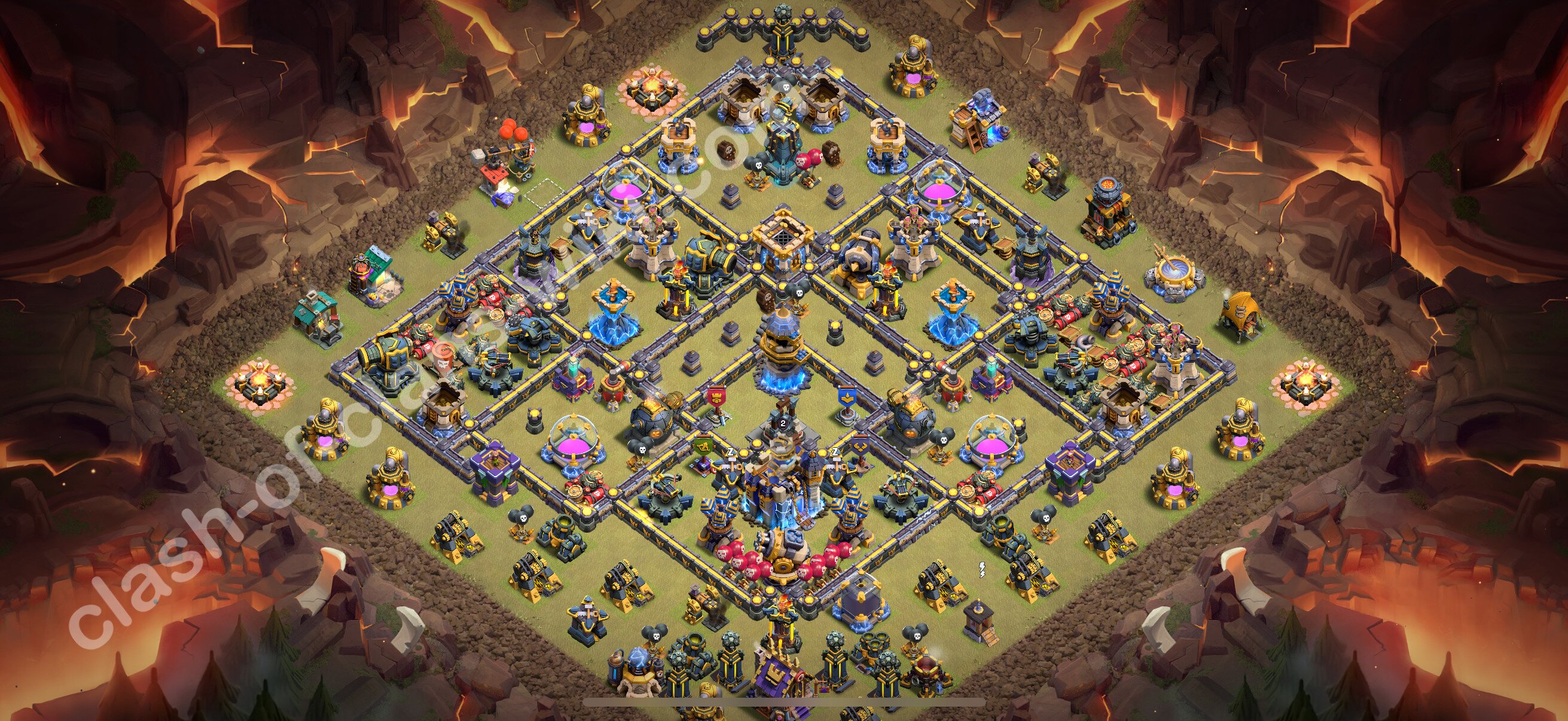 Best Anti 3 Stars War Base TH18 with Link, Anti Everything 2025 - Town ...