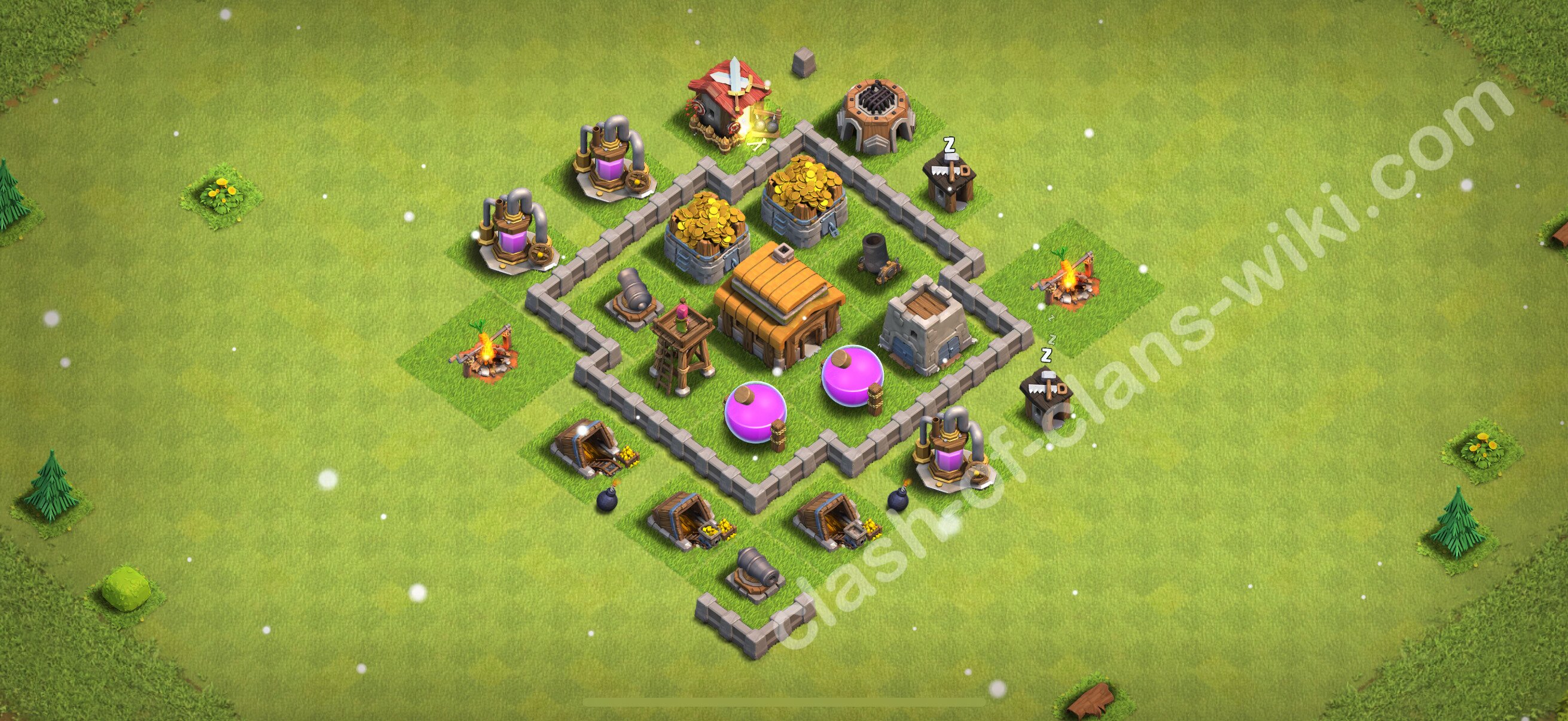 Trophy (Defense) Base TH3, Anti 3 Stars, Hybrid - Clash of Clans 2022 ...