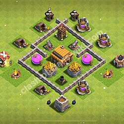 Best TH3 Trophy/Defense Base Layouts 2022 - Town Hall Level 3 COC ...