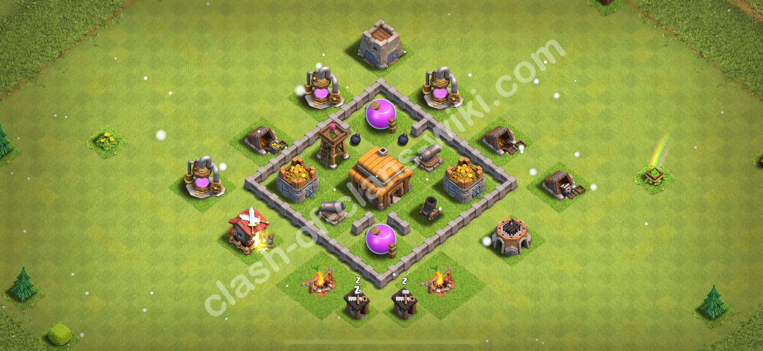 Farming Base TH3, Hybrid - Clash of Clans 2023 - Town Hall Level 3 Base ...