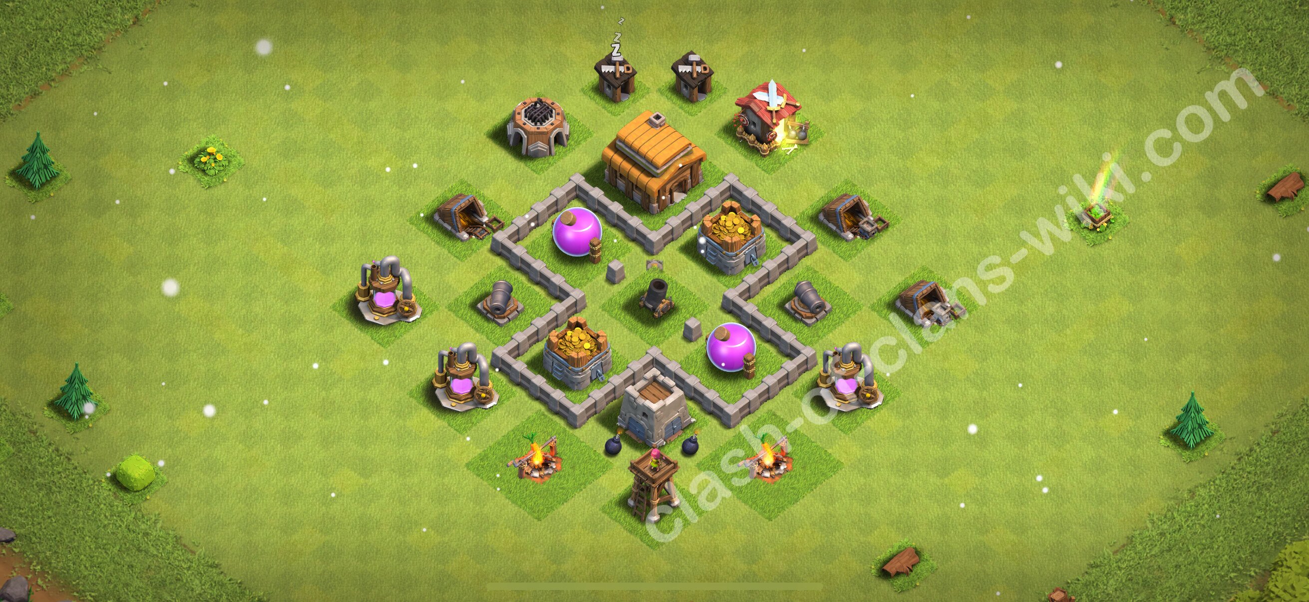 Farming Base TH3 - Clash of Clans 2022 - Town Hall Level 3 Base, #157