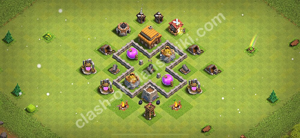 Farming Base TH3 - Clash of Clans 2022 - Town Hall Level 3 Base, #157