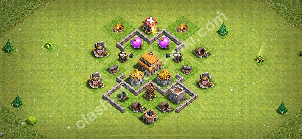 Farming Base TH3 - Clash of Clans 2023 - Town Hall Level 3 Base, #158