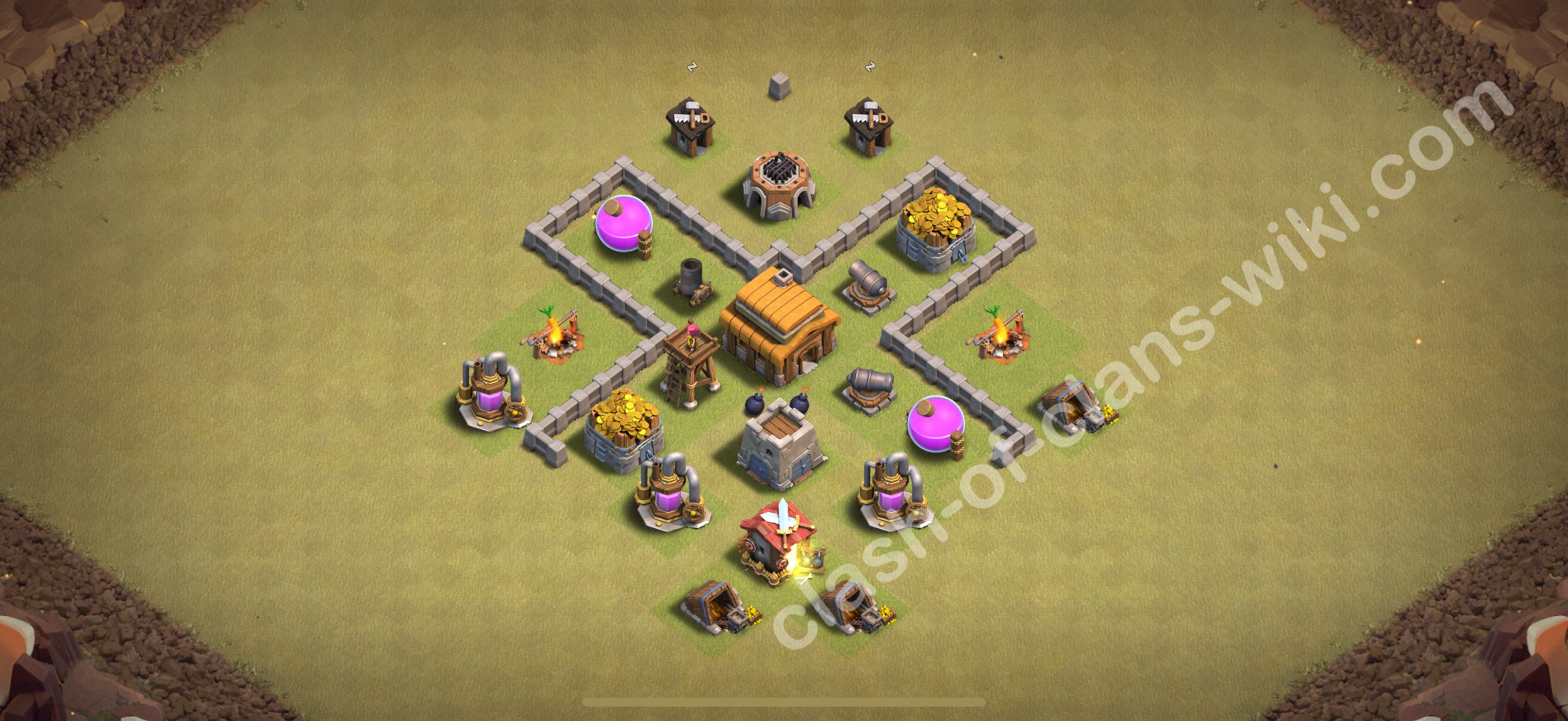 Best War Base TH3, Anti 3 Stars, Hybrid - Town Hall Level 3 CWL Base, #32