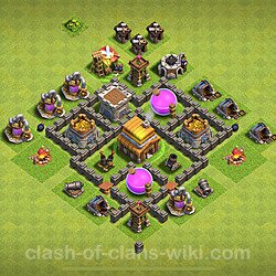Best TH4 Farming Base Layouts with Links 2023 - Copy Town Hall Level 4 ...
