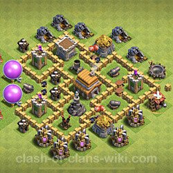Best TH5 Trophy/Defense Base Layouts with Links - Copy Town Hall Level ...