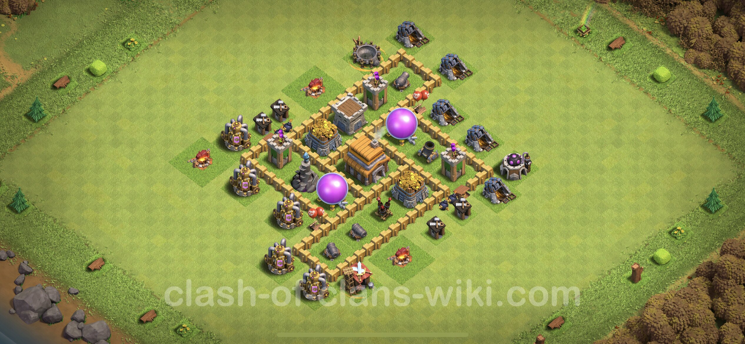 Gute Farm Base Rathaus Level 5 + Link, Hybrid, Anti Alles - COC Clash ...