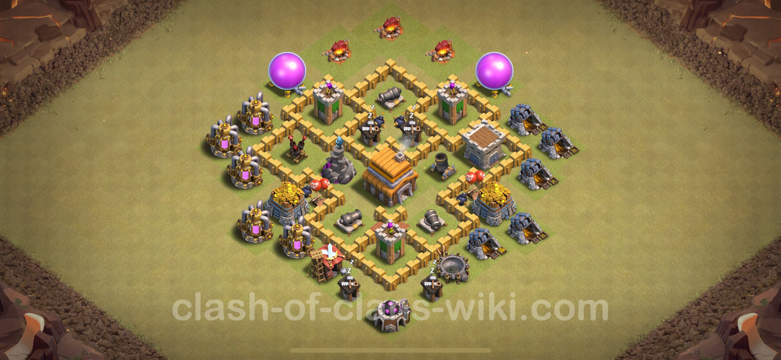 Best Anti 3 Stars War Base TH5 with Link, Anti Everything 2022 - Town ...