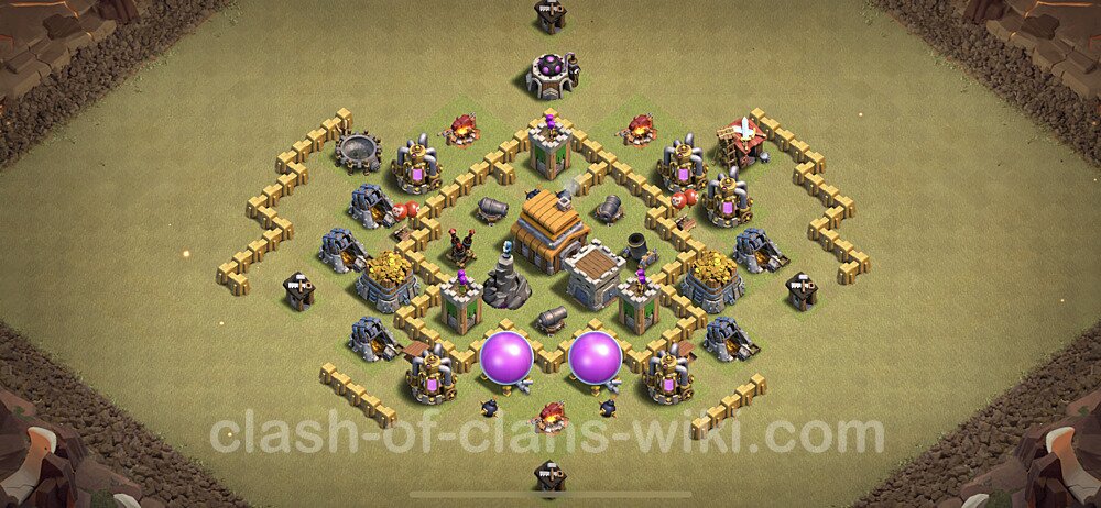 Best Anti 3 Stars War Base TH5 with Link, Anti Everything - Town Hall ...