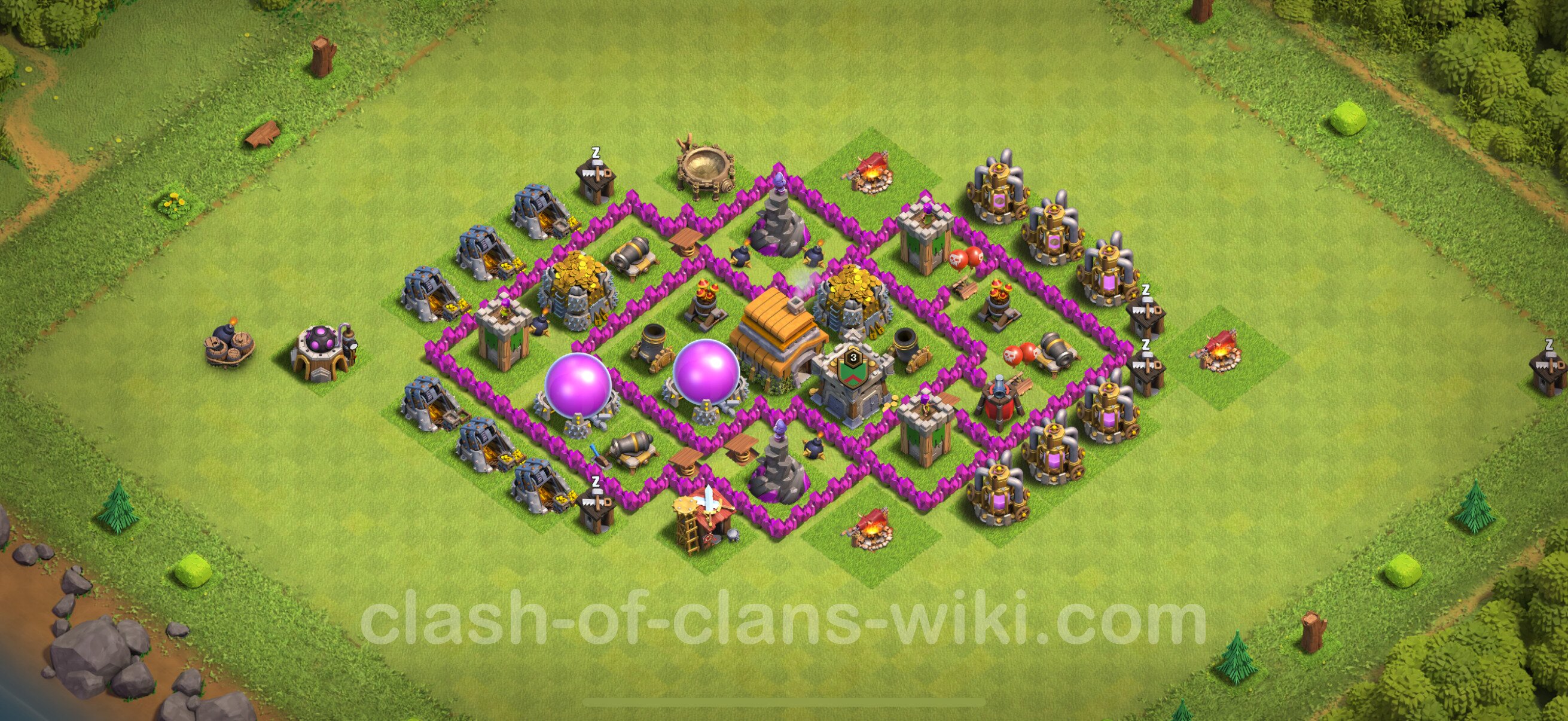 Farming Base TH6 with Link, Anti 3 Stars, Anti Everything - Clash of ...