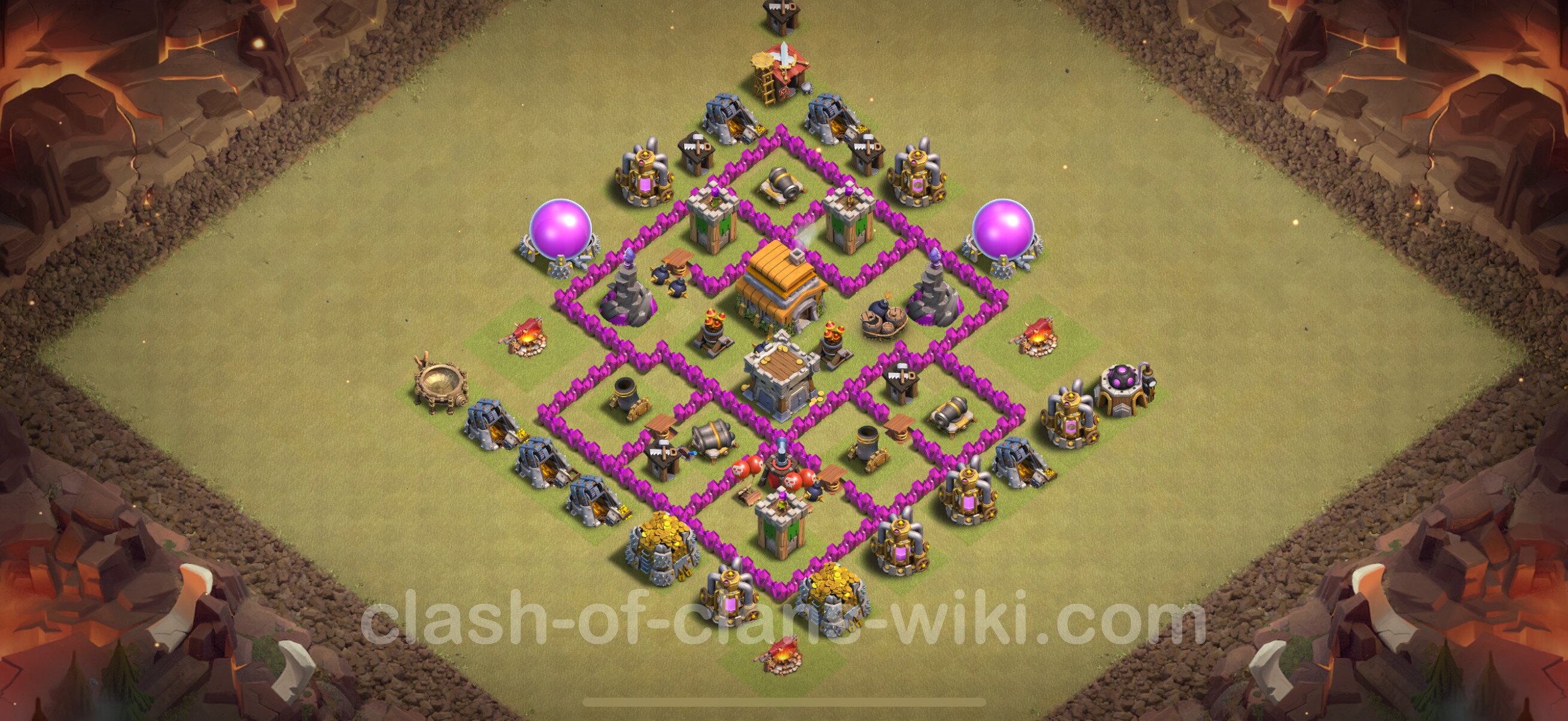 Best Anti 2 Stars War Base TH6 with Link, Anti Air 2025 - Town Hall Level 6 CWL Base Copy, #47