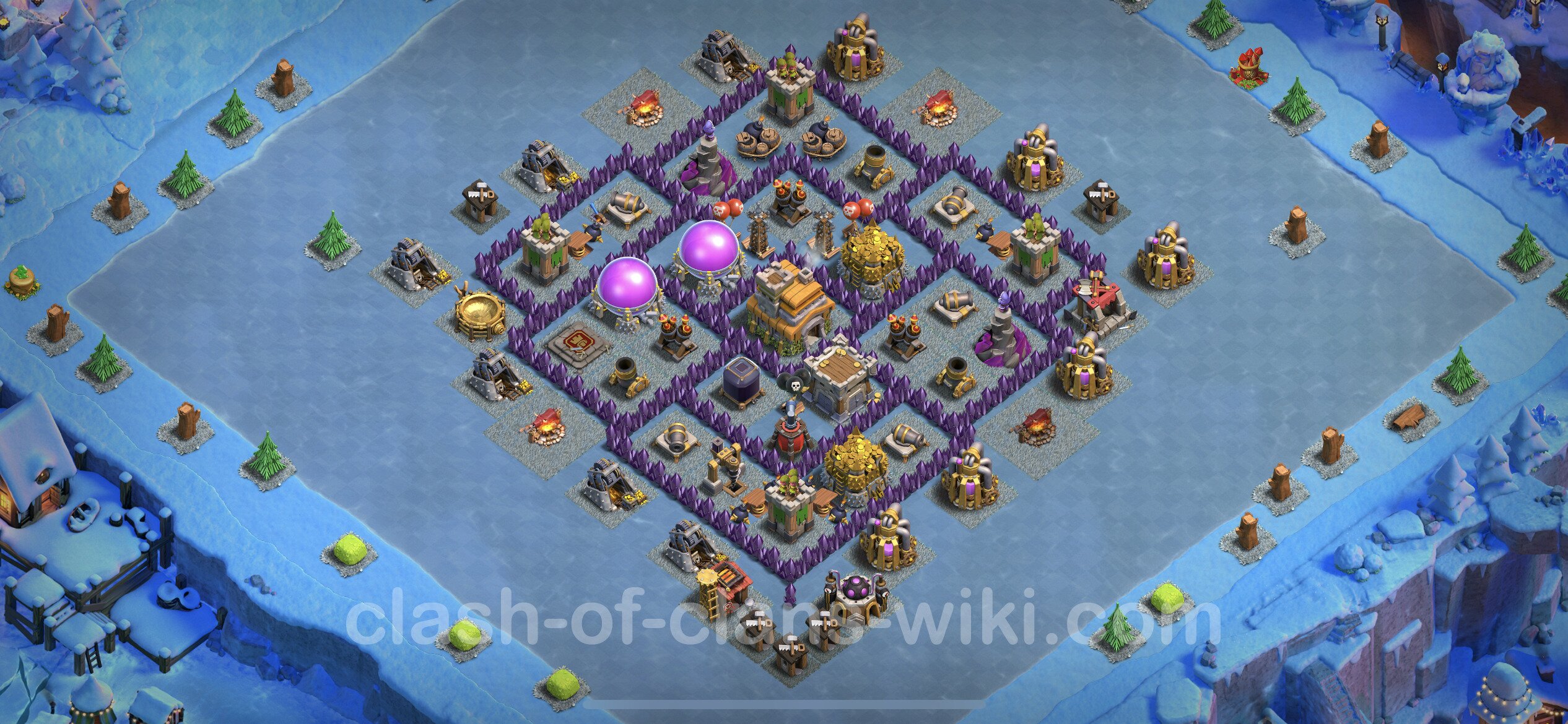 Best Anti 3 Stars Base TH7 with Link, Anti Air / Dragon - Town Hall ...