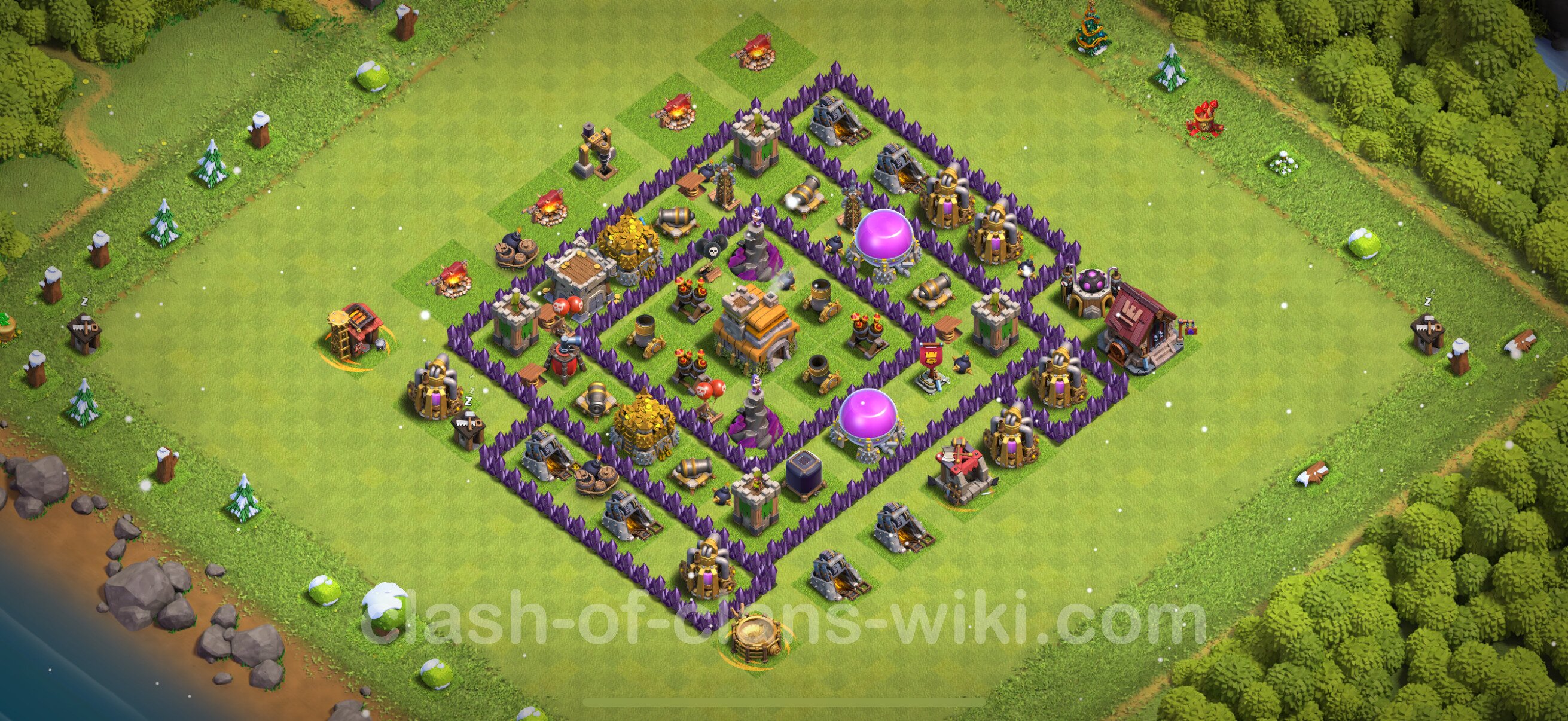 Best Base TH7 with Link, Anti 3 Stars Anti Everything 2023 - Town Hall ...