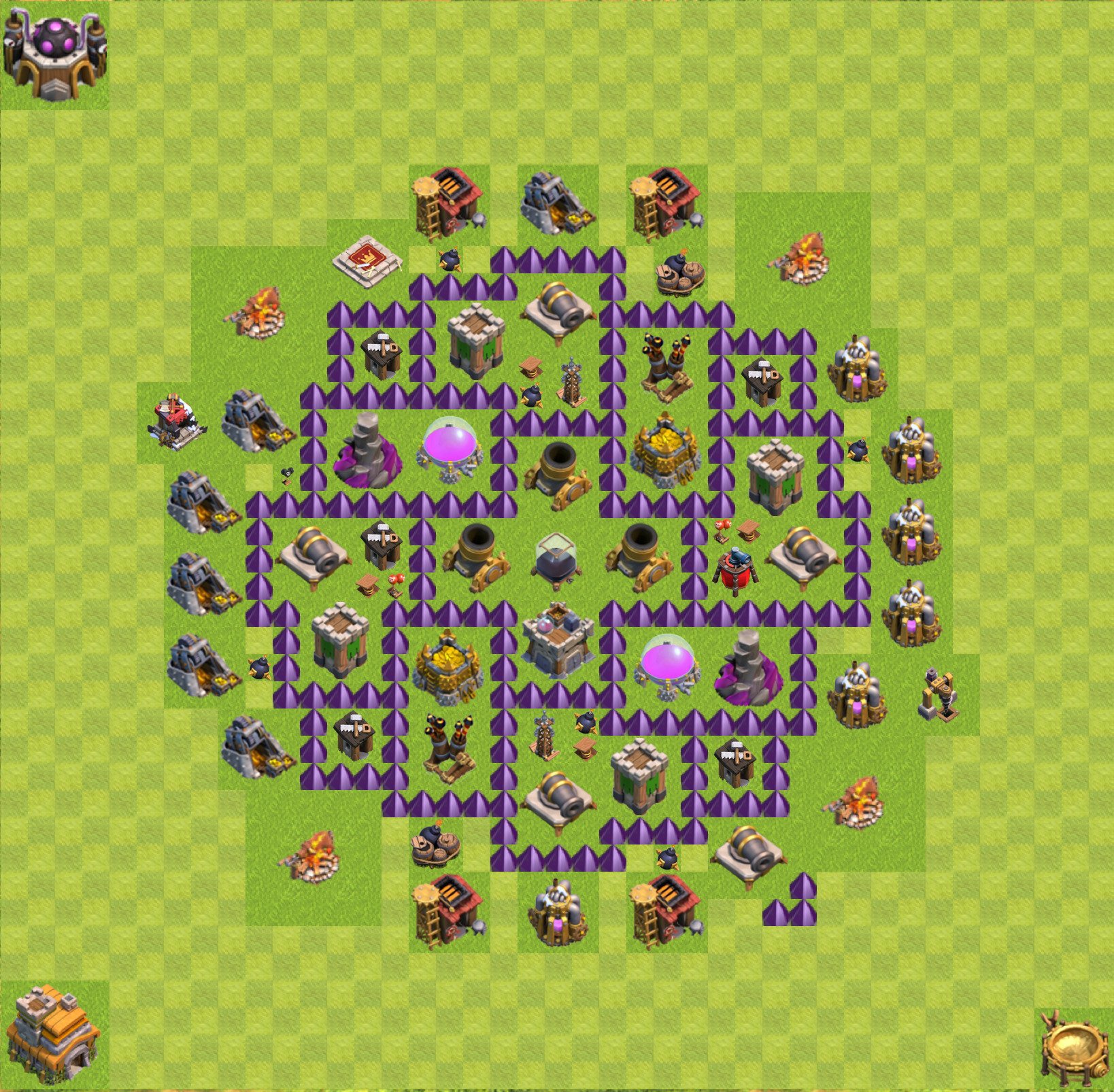 Gute Farm Base Rathaus Level 7 COC Clash Of Clans TH7 RH7 49