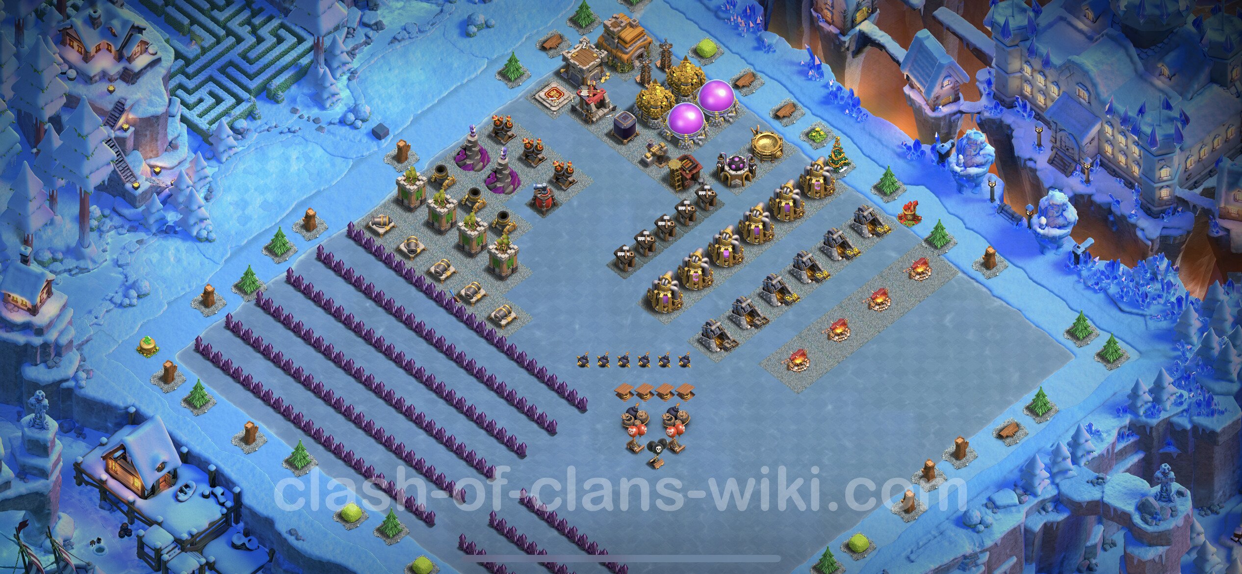 Funny Troll Base TH7 with Link - Town Hall Level 7 Art Base Copy, #9