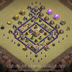 Best TH7 Base Layouts with Links 2021 - Copy Town Hall Level 7 COC ...