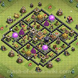 Best TH8 Trophy/Defense Base Layouts with Links 2021 - Copy Town Hall ...