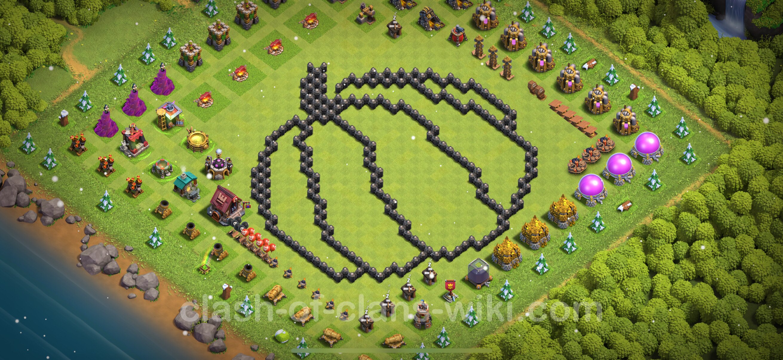 Die Troll Base RH8 + Link - COC Troll Level 8 - Funny Base 2024 - TH8 ...