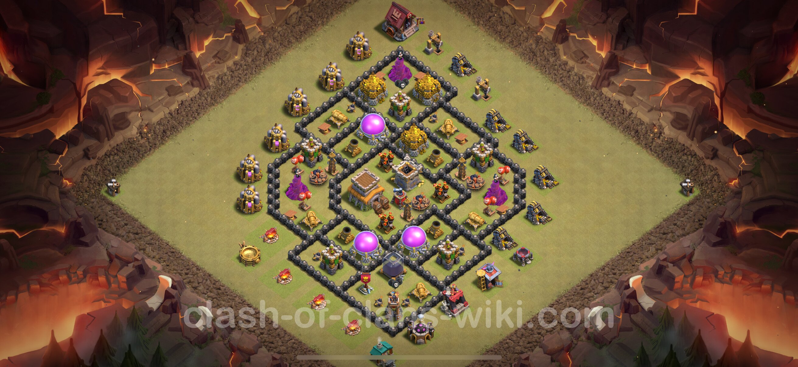 Best Max Levels War Base TH8 with Link, Hybrid 2025 - Town Hall Level 8 ...