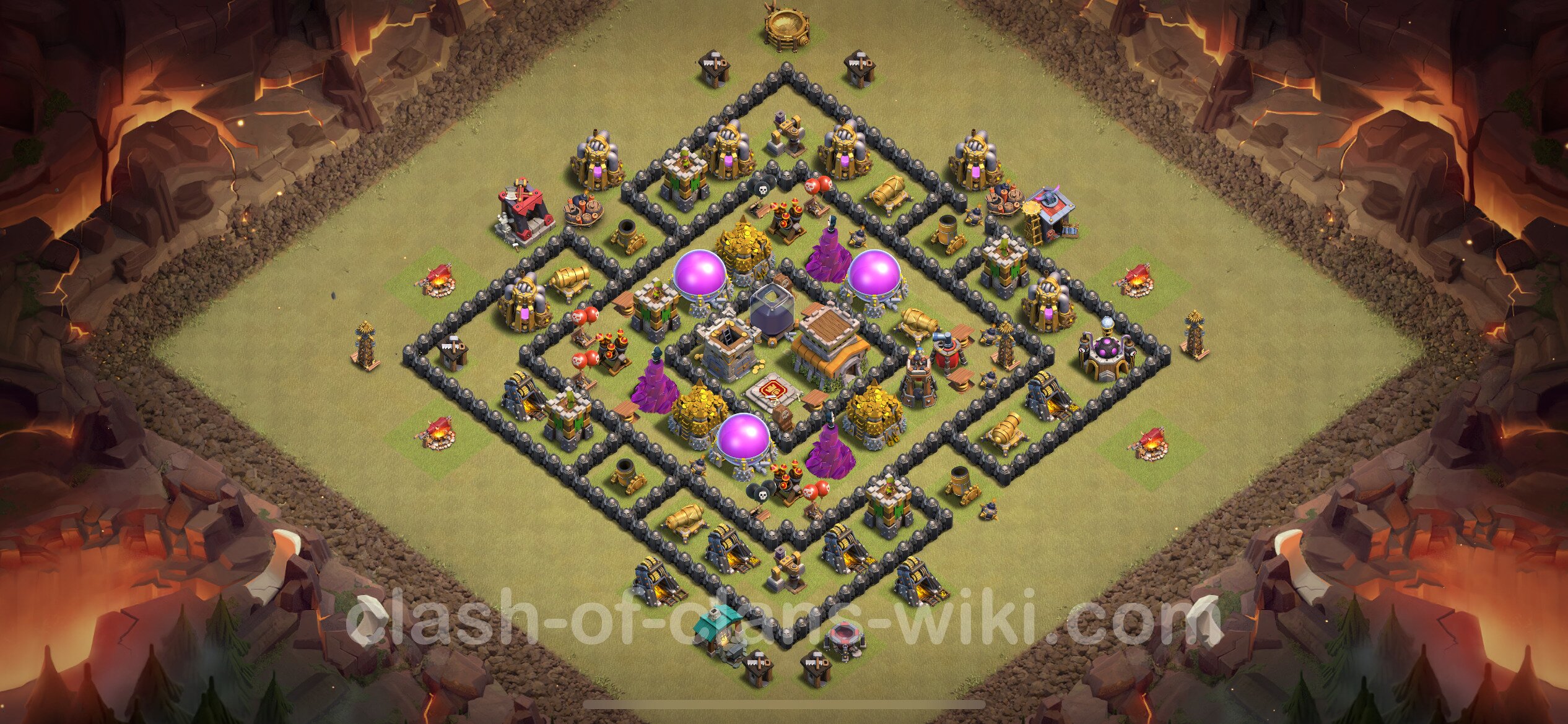 Best Anti 2 Stars War Base TH8 with Link, Hybrid 2023 - Town Hall Level ...