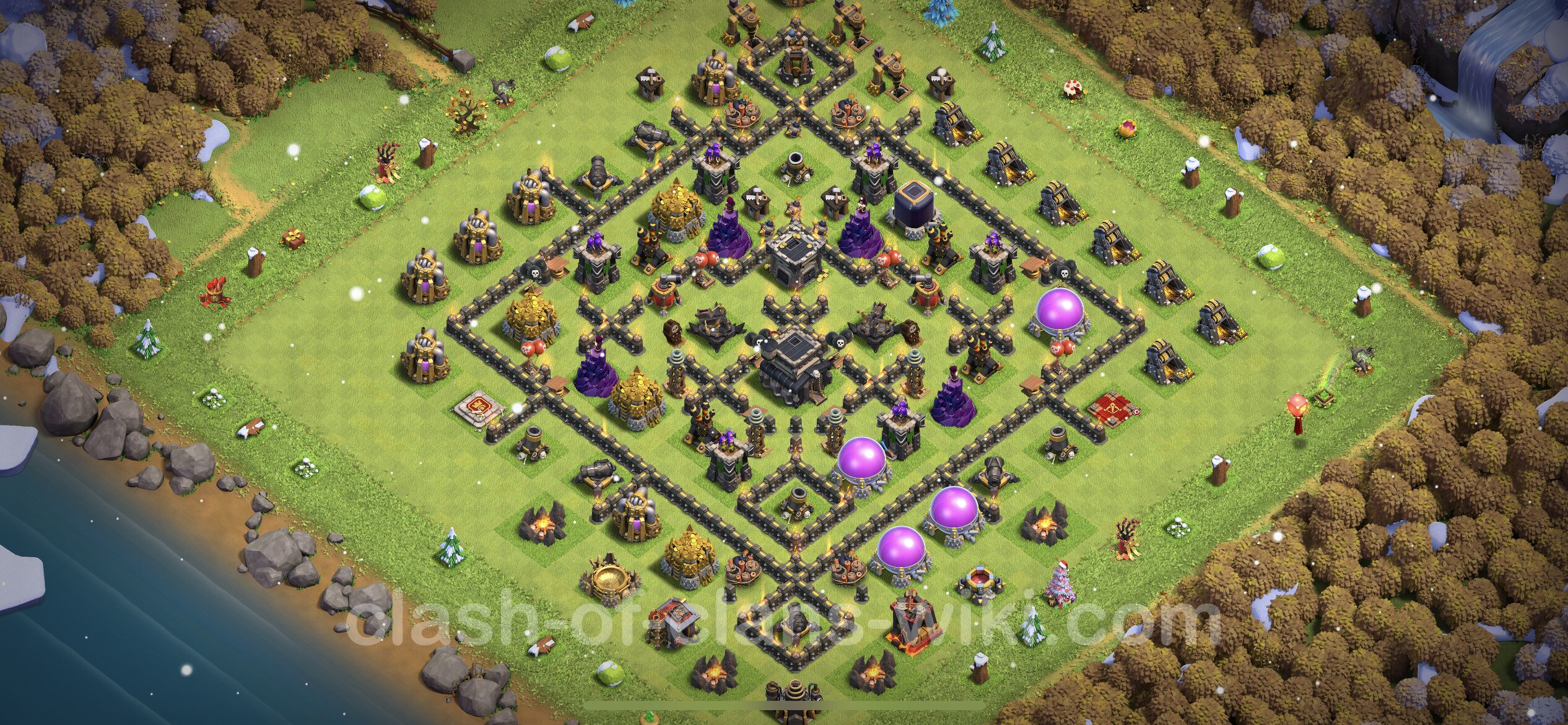 Best Base TH9 with Link Anti Everything 2021 - Town Hall Level 9 Base ...
