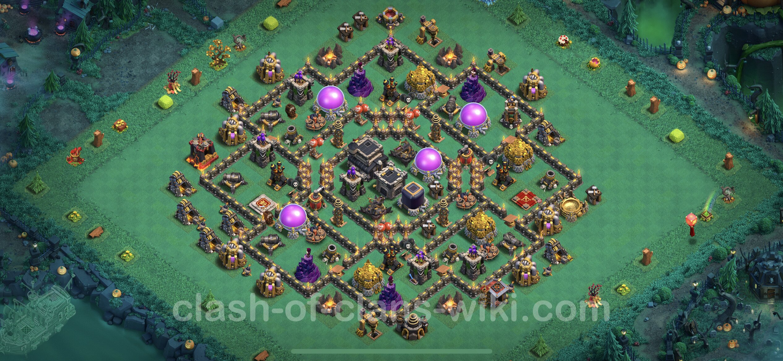 农业基础计划9级大本营 - Clash of Clans - 部落衝突大本营9级, 型197