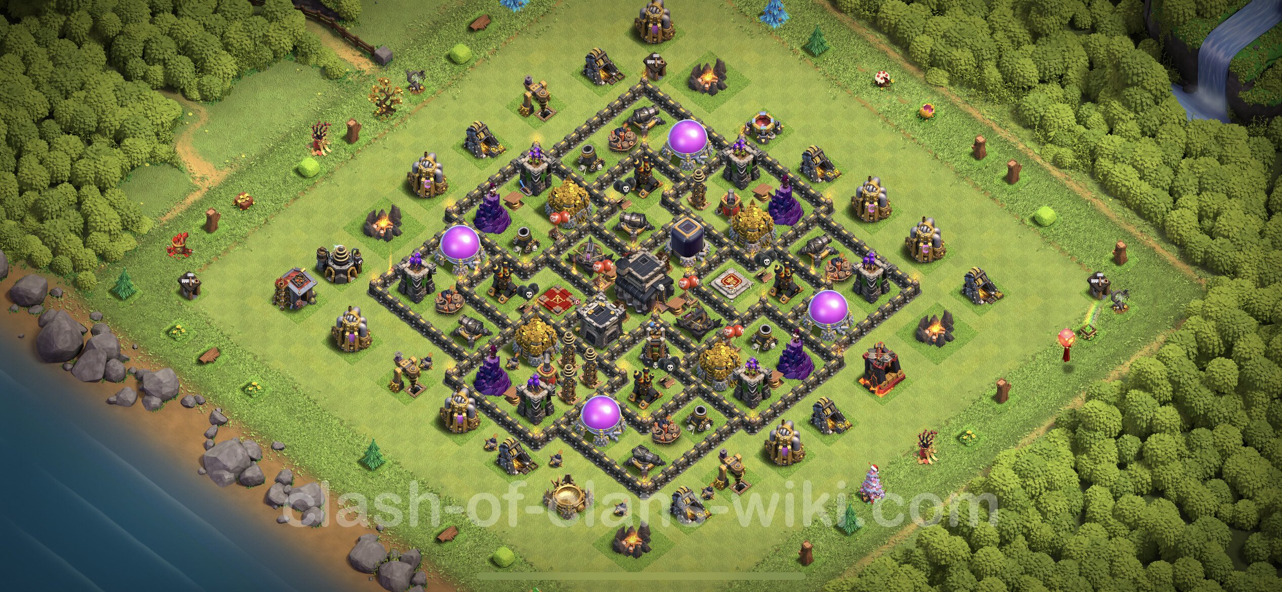 Farm Base Hôtel de Ville niveau 9 + Lien (Link), Anti tout, Hybride ...