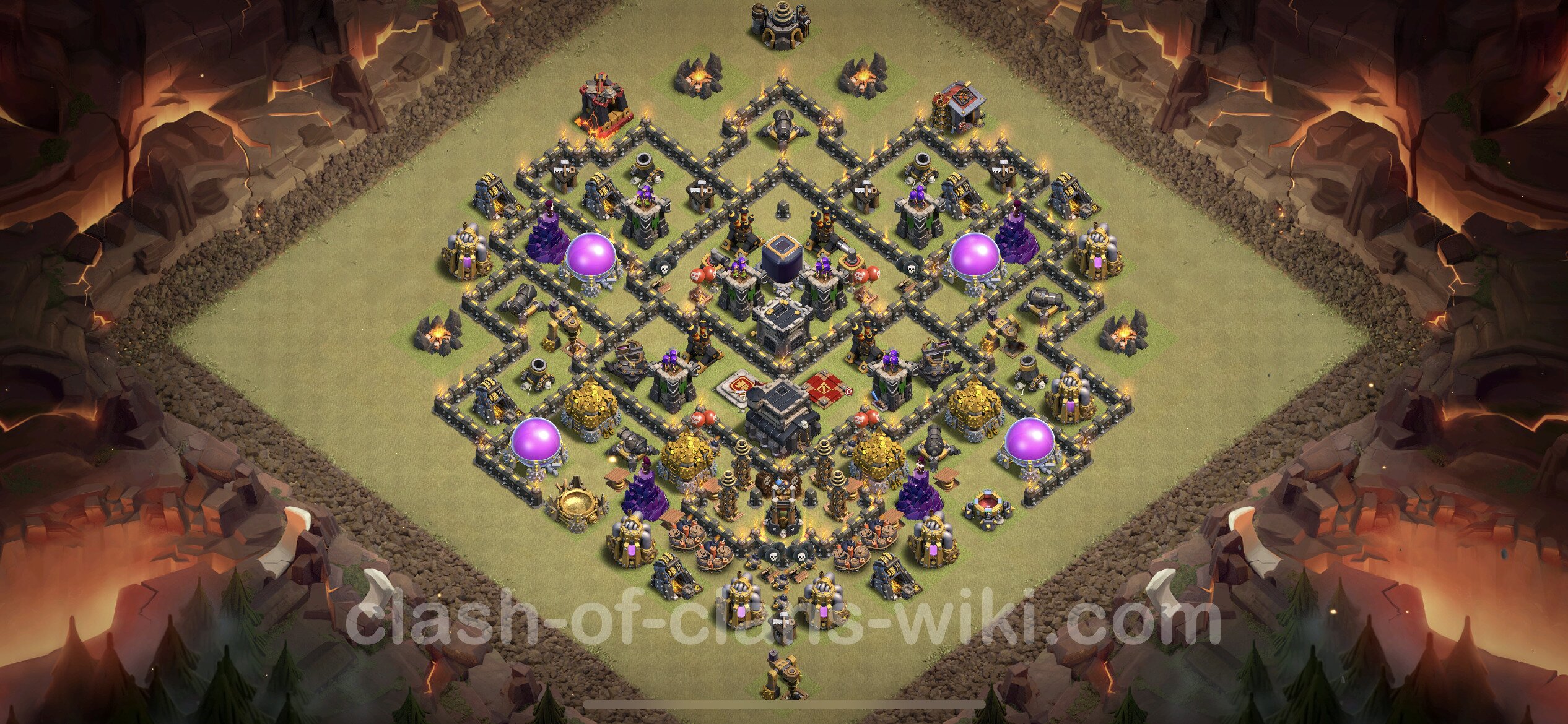 Best Anti 2 Stars War Base TH9 with Link, Hybrid - Town Hall Level 9 ...