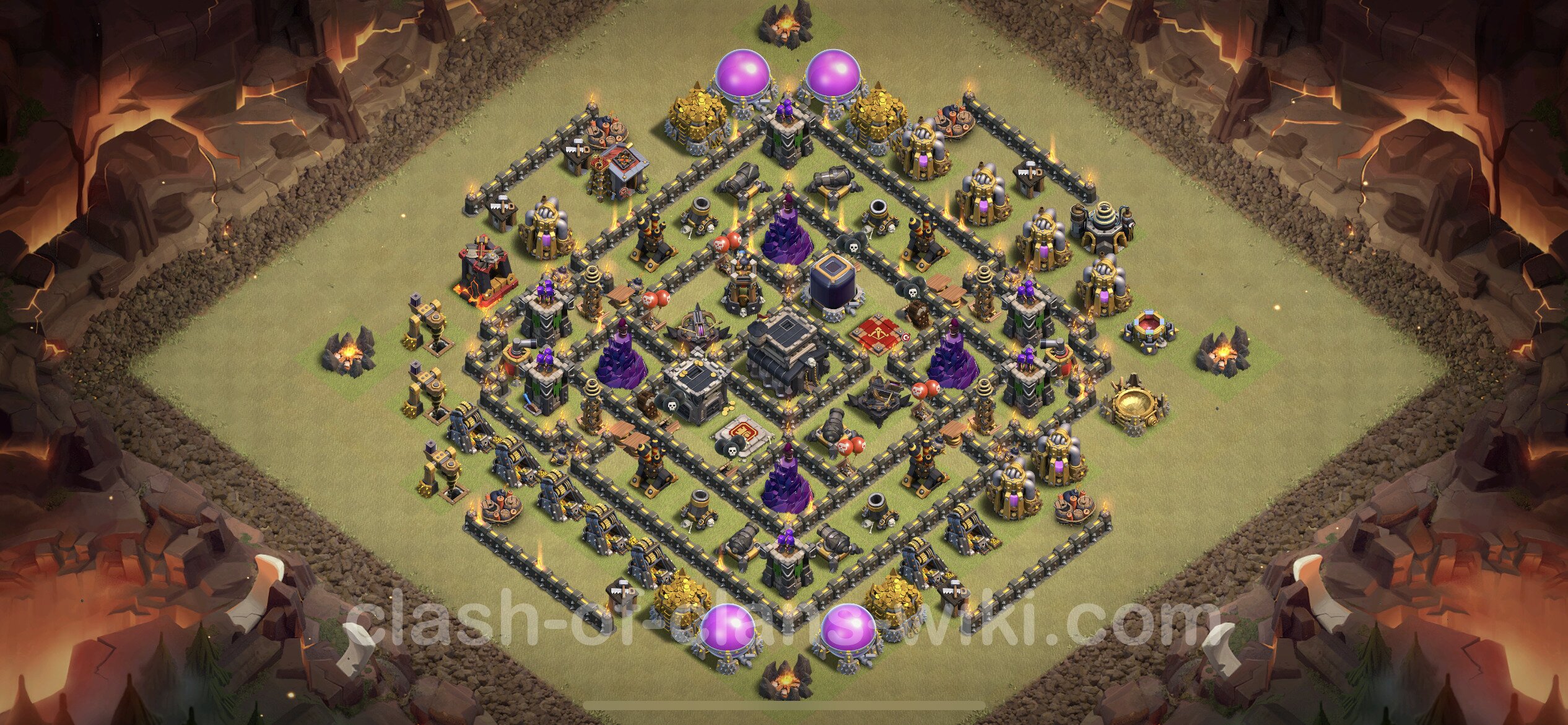 Best Max Levels War Base TH9 with Link, Anti Everything - Town Hall ...