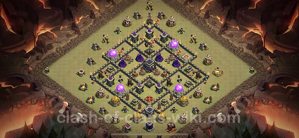 Best Max Levels War Base TH9 with Link, Anti Everything - Town Hall ...